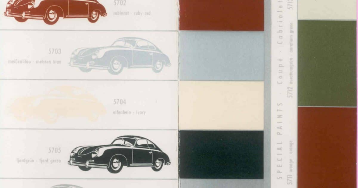 Porsche 356 1957-1959 Colour charts equipment samples-1 | Porsche Knowledge